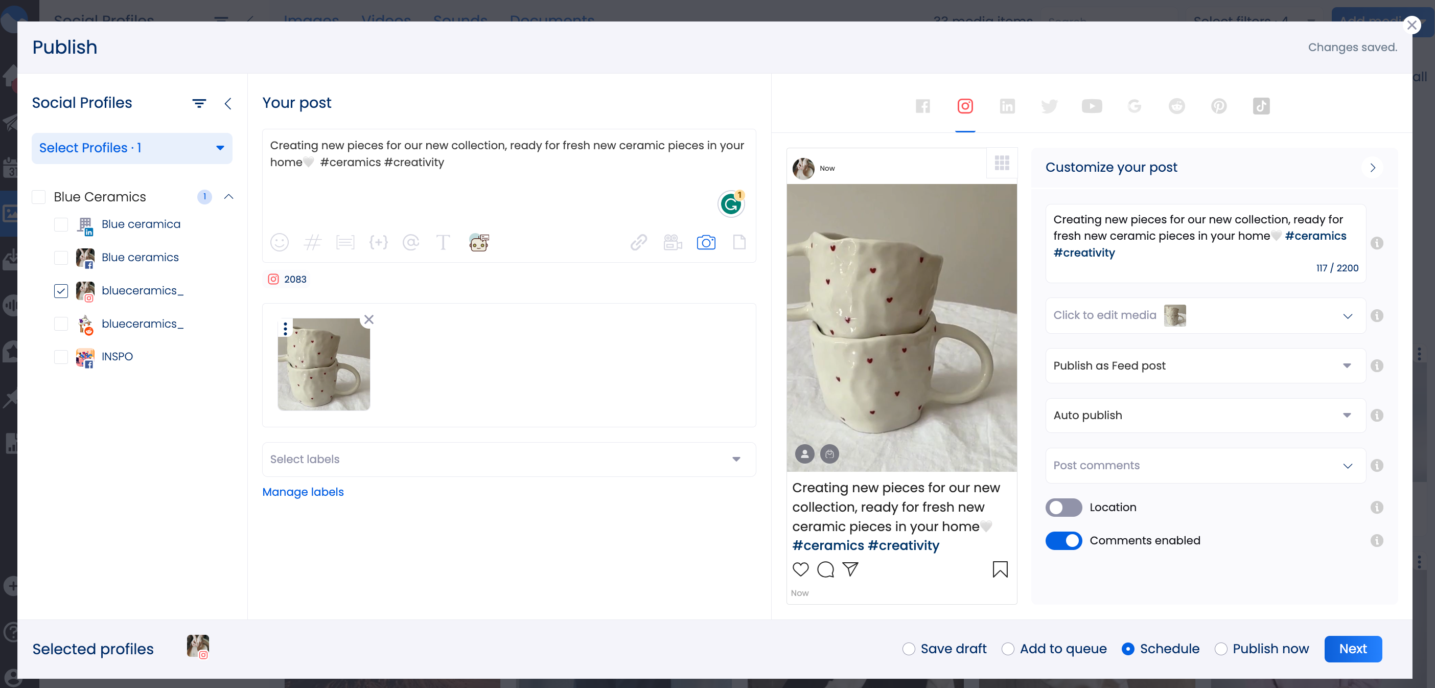 Adding hashtags to a post – Vista Social