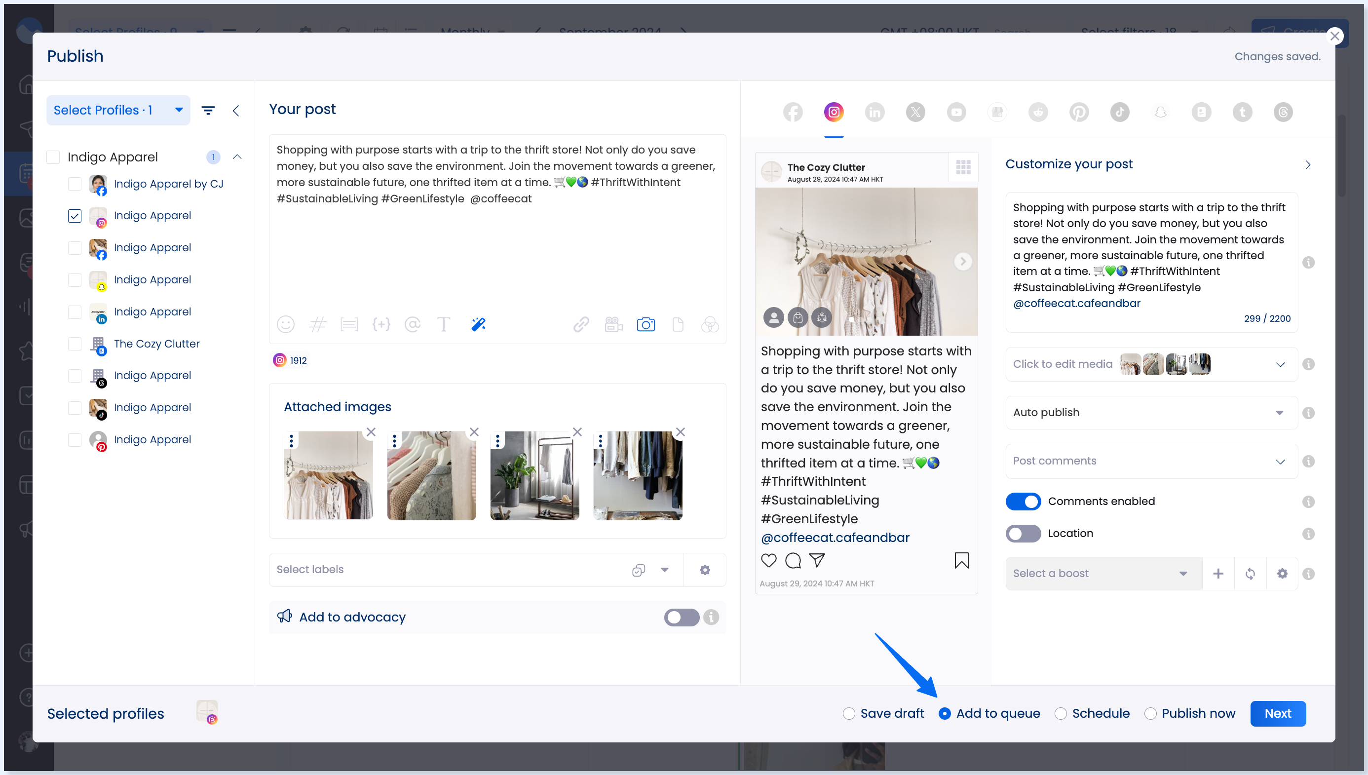 How to know which posts are in your publishing queue – Vista Social