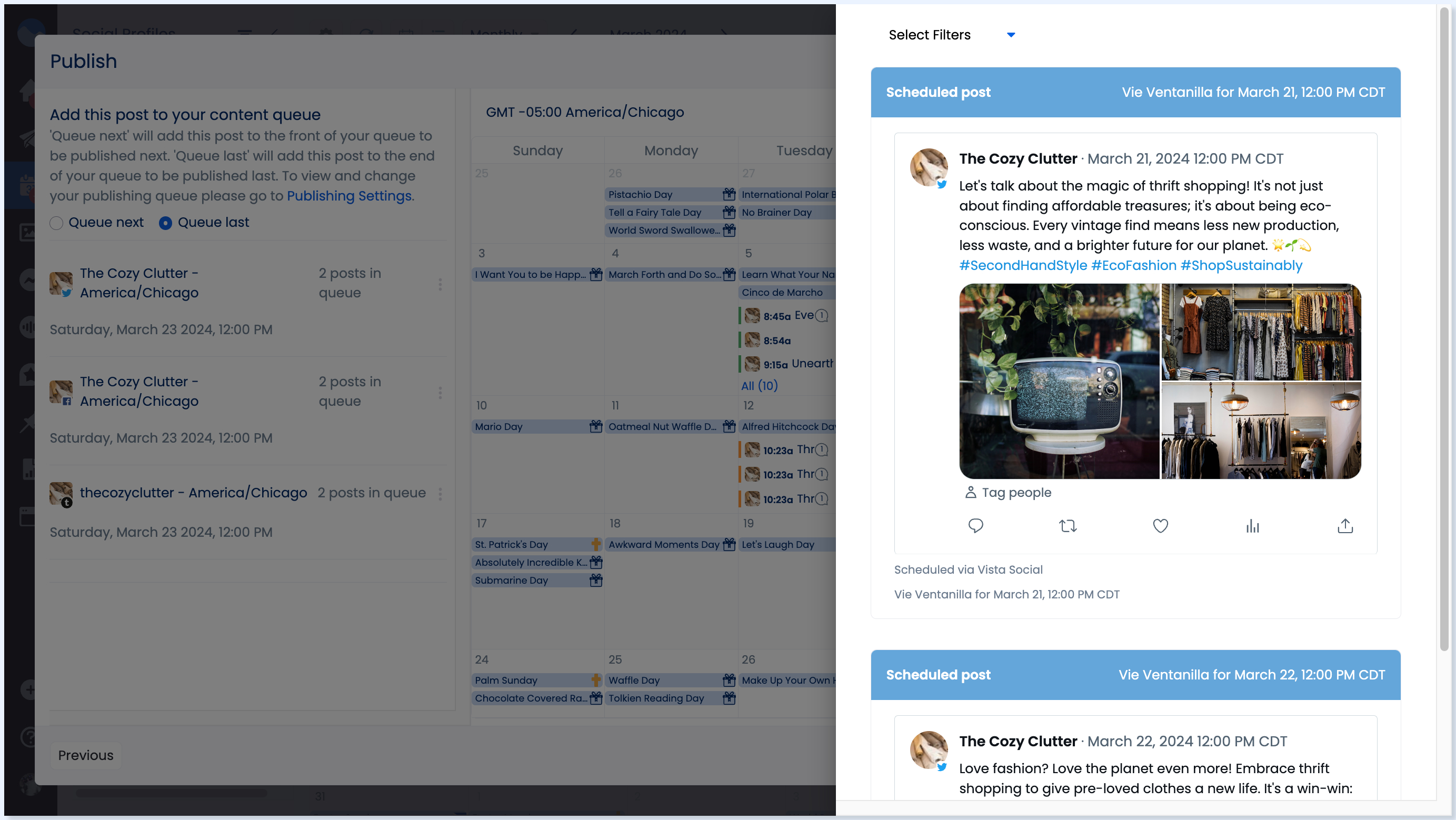 How to know which posts are in your publishing queue – Vista Social