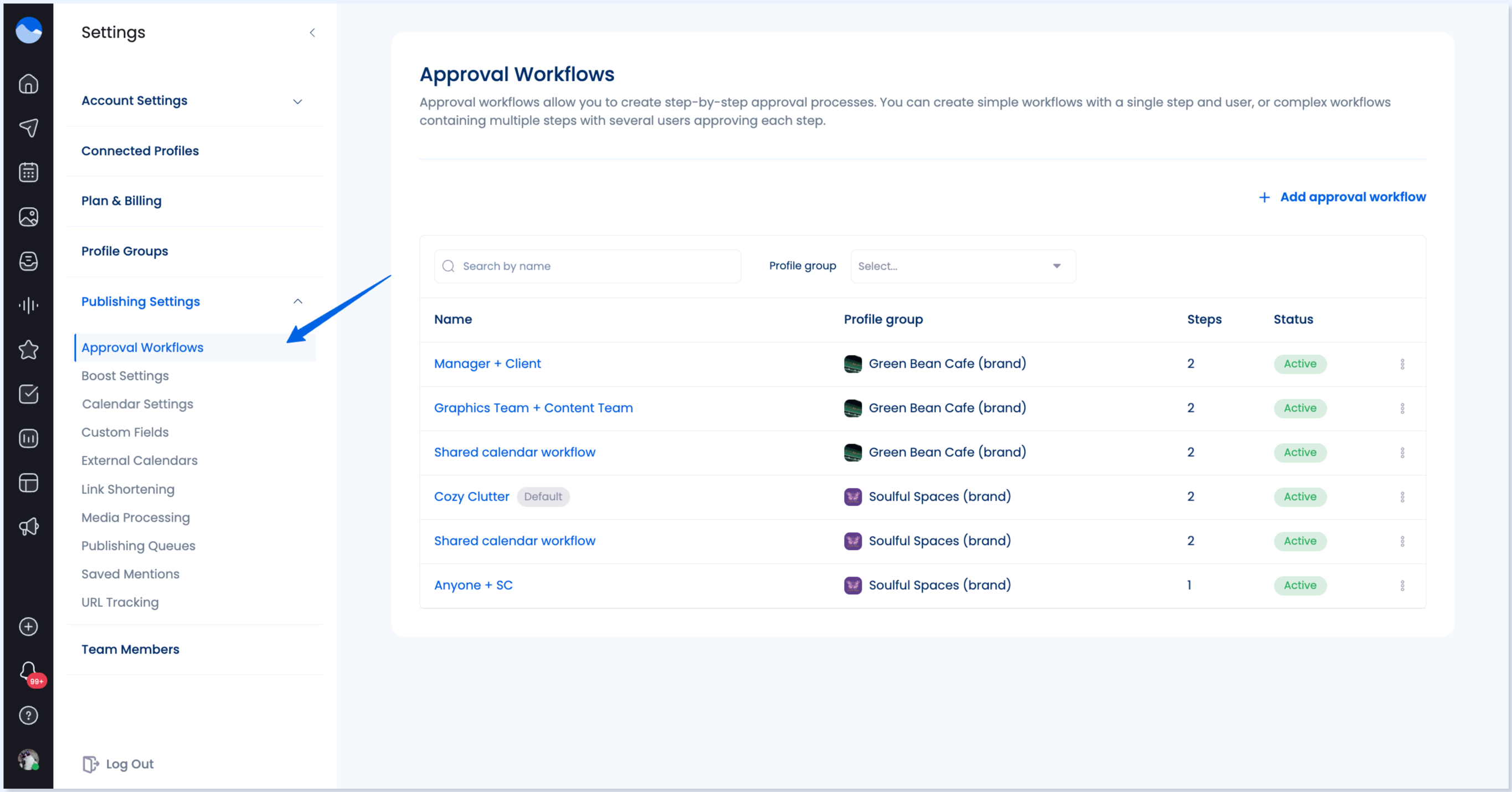 How to duplicate approval workflows – Vista Social