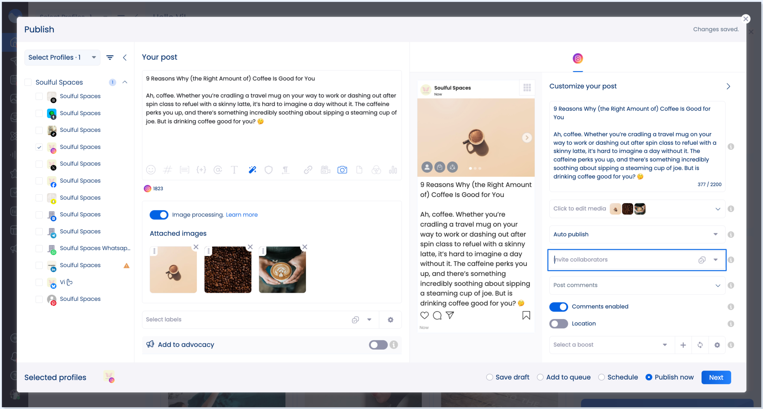 Scheduling Instagram collaboration posts with Vista Social – Vista Social