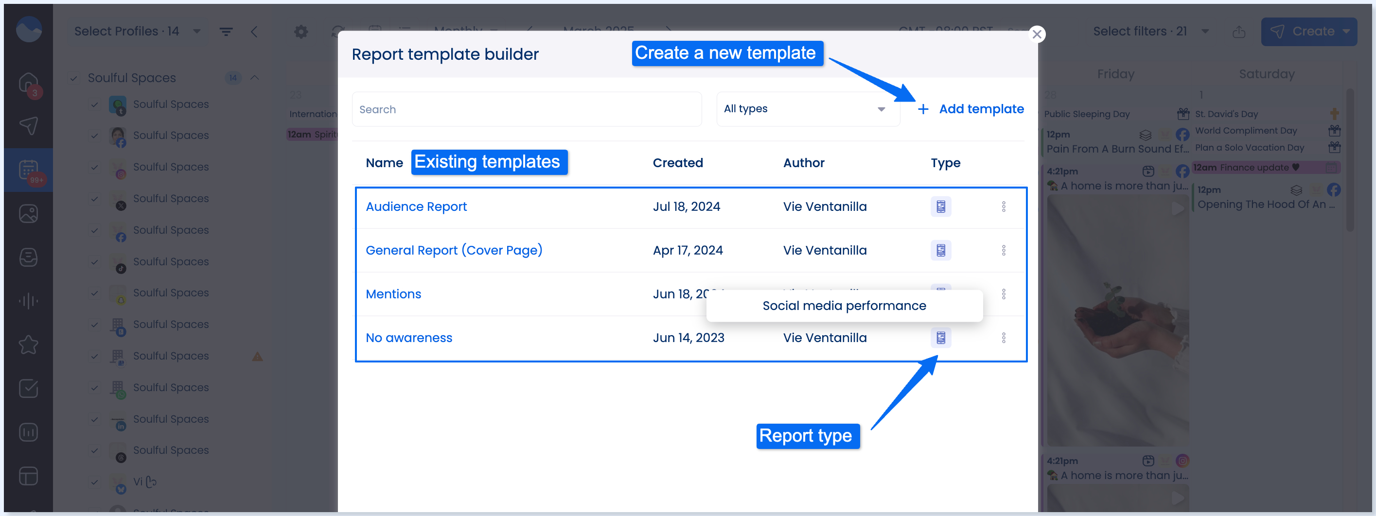 How to create custom report templates – Vista Social