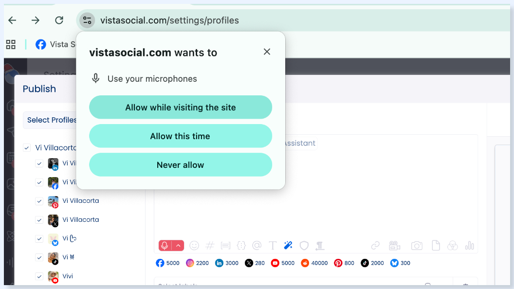 How to use voice dictation (speech-to-text) in Vista Social – Vista Social