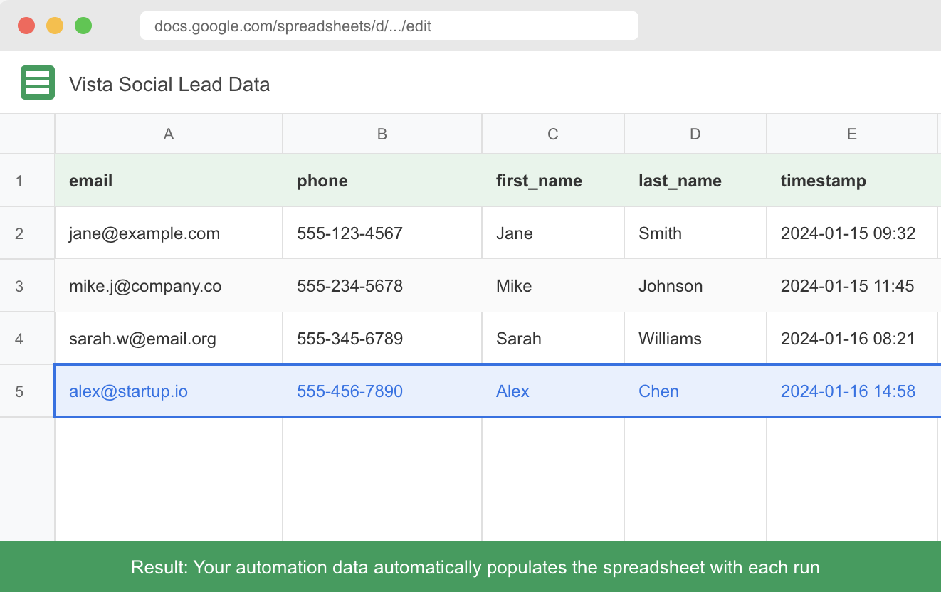 How to Send Automation Data to Google Sheets – Vista Social
