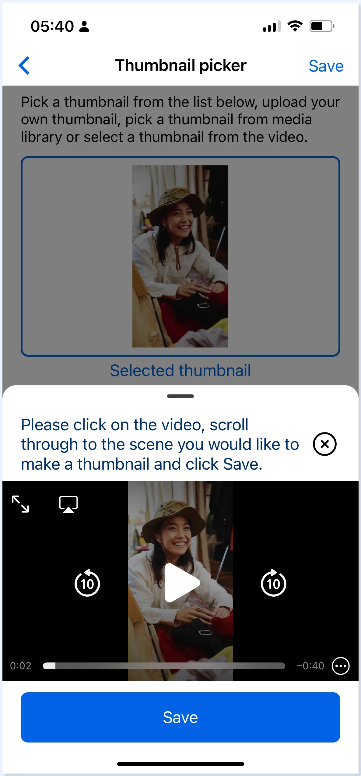 How to customize your video thumbnail or cover in the Vista Social app ...